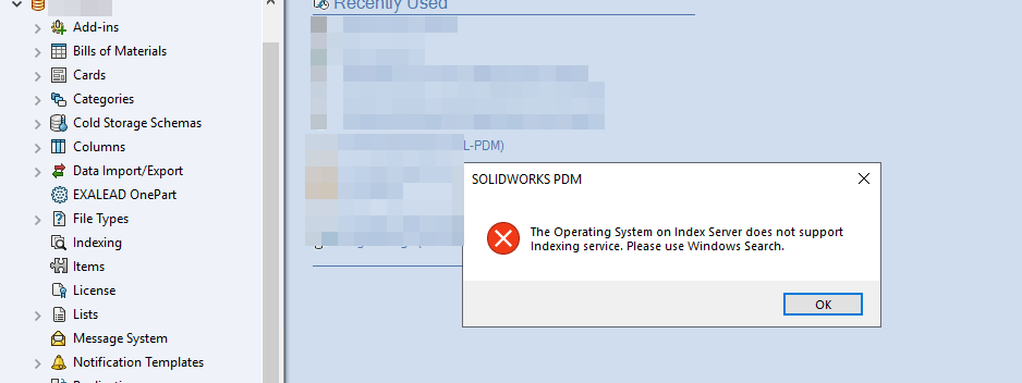 Error The Operating System On Index Server Does Not Support Indexing Service Hawk Ridge Systems