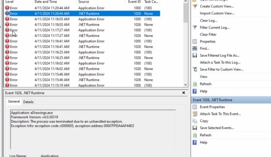 Error: eDrawings Has Stopped Working – Hawk Ridge Systems