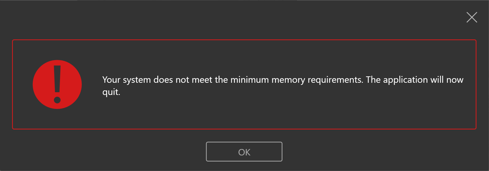 SOLIDWORKS Visualize Launch Error - "Your system does not meet the minimum memory requirements ...