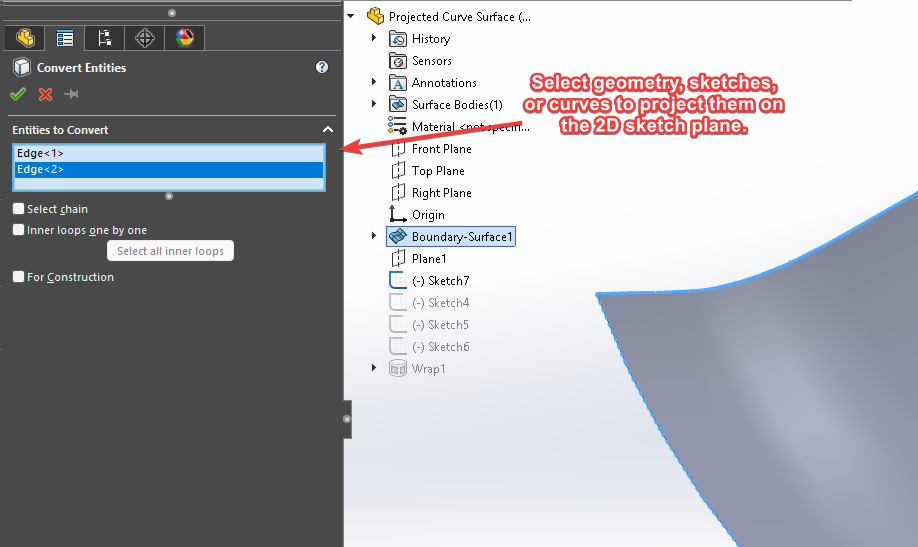 Using Projected and Wrap Features in SOLIDWORKS – Hawk Ridge Systems