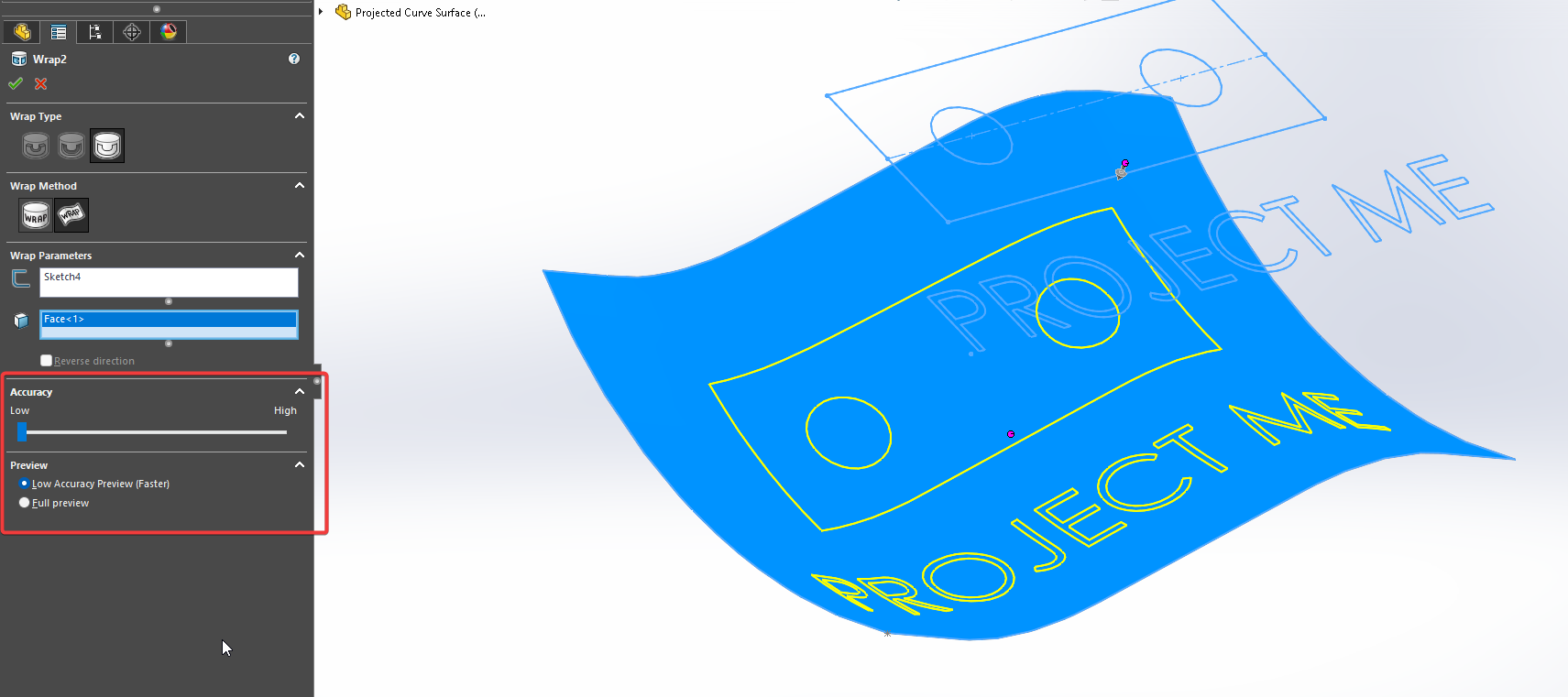 Using Projected and Wrap Features in SOLIDWORKS – Hawk Ridge Systems