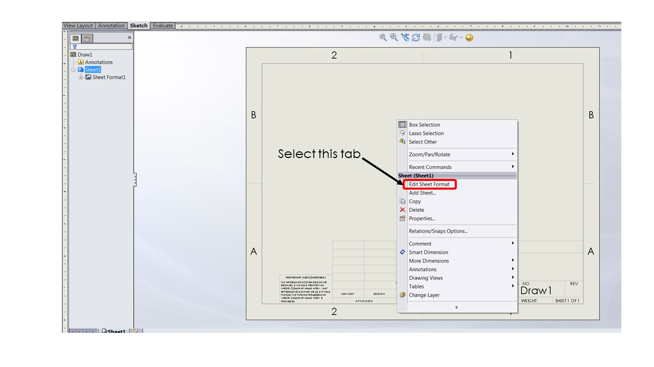Which Is Which Drawing Template Vs Sheet Format In SOLIDWORKS Hawk 