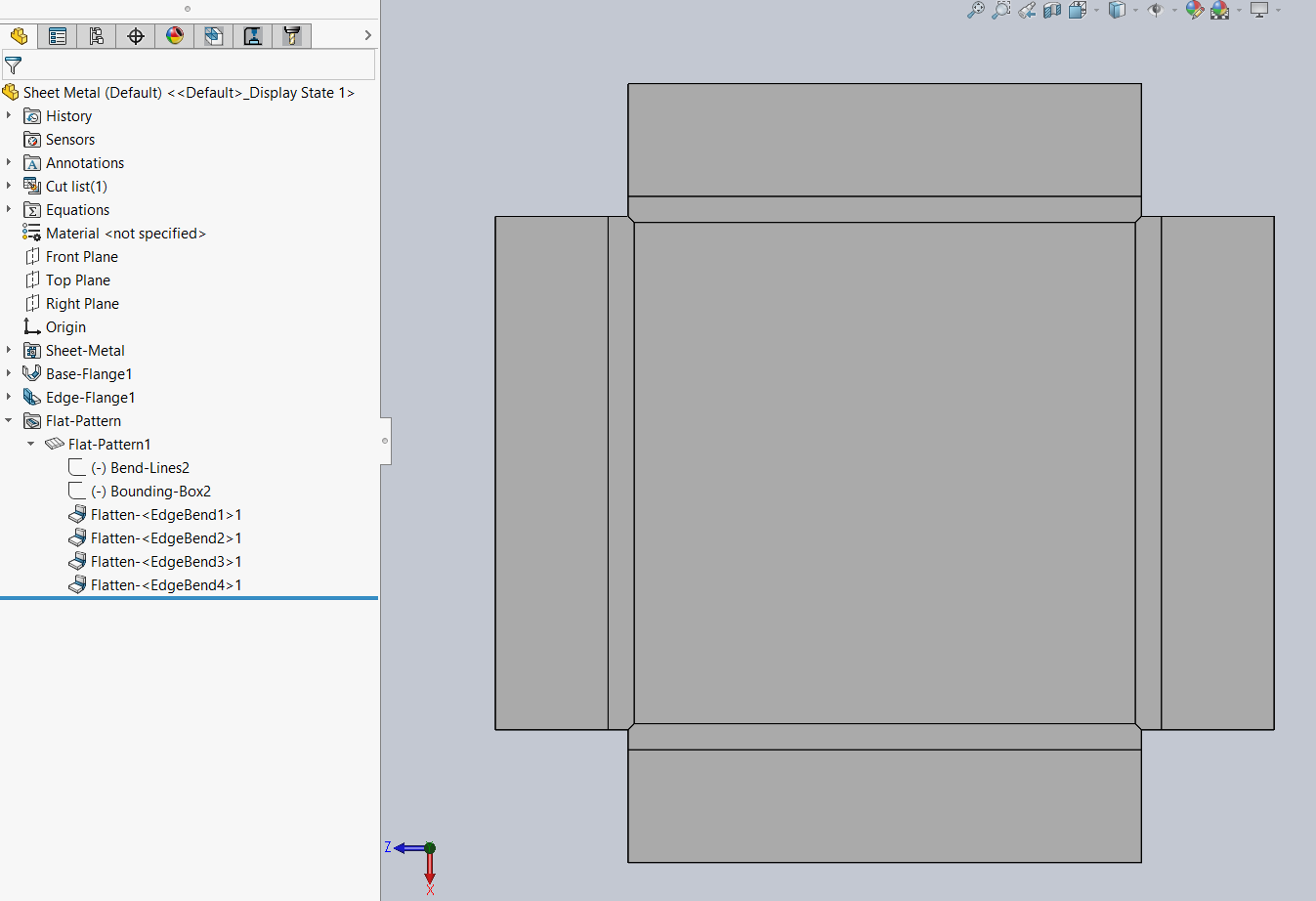 How To Show Tangent Bend Lines on the Flat Pattern of a Sheet Metal ...