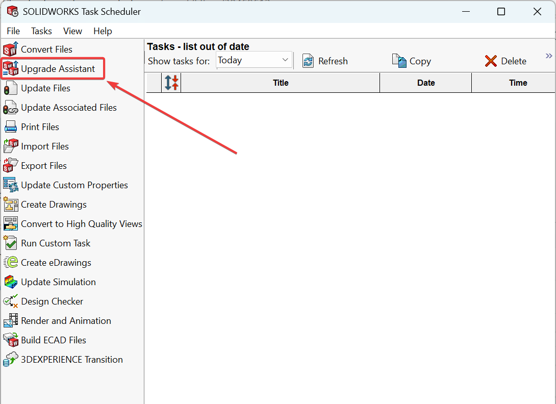 How to use the Upgrade Assistant in SOLIDWORKS Task Scheduler – Hawk ...